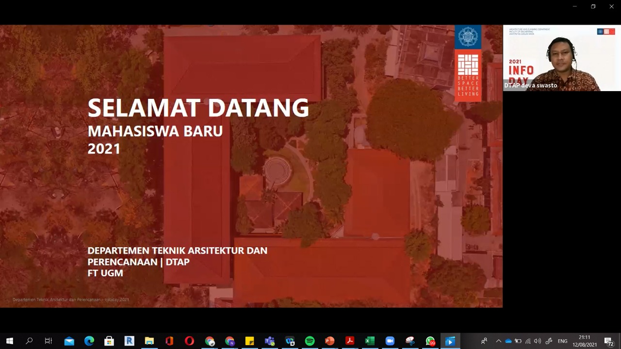 INFODAY DTAP for New Students TA 2021/2022 – Architecture and Planning UGM